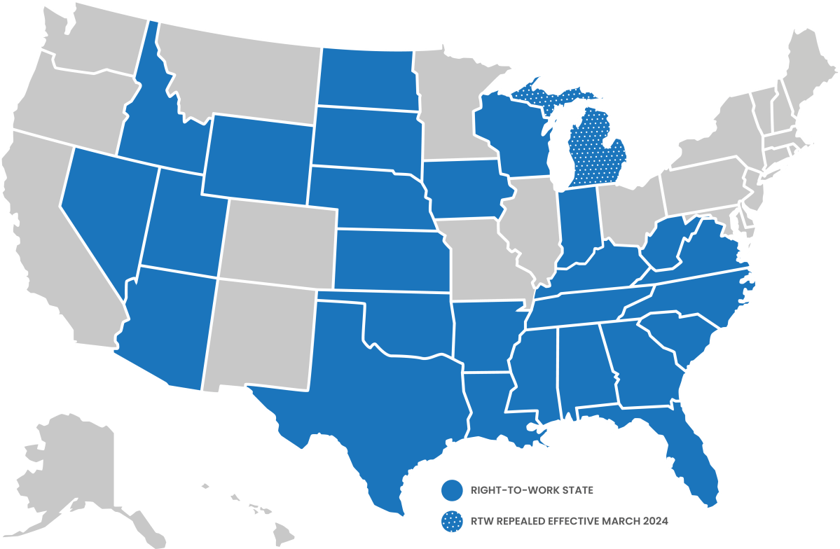 Report: On Right-to-Work Laws and State Unions